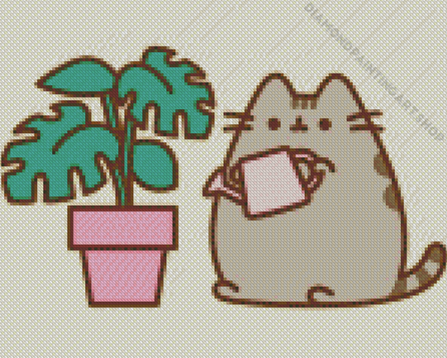 Cool Pusheen Cat Diamond Painting - DiamondPaintingArt.SHOP